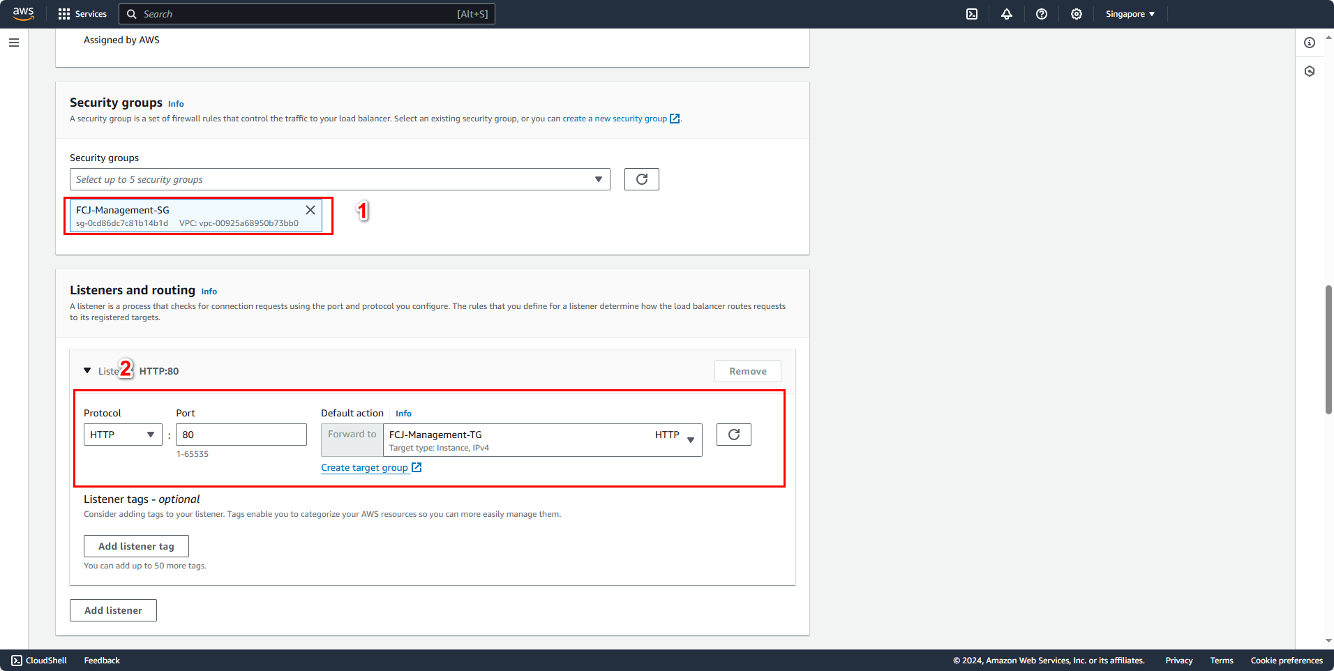 Create Load Balancer :: DEPLOYING FCJ MANAGEMENT APPLICATION WITH AUTO SCALING GROUP.
