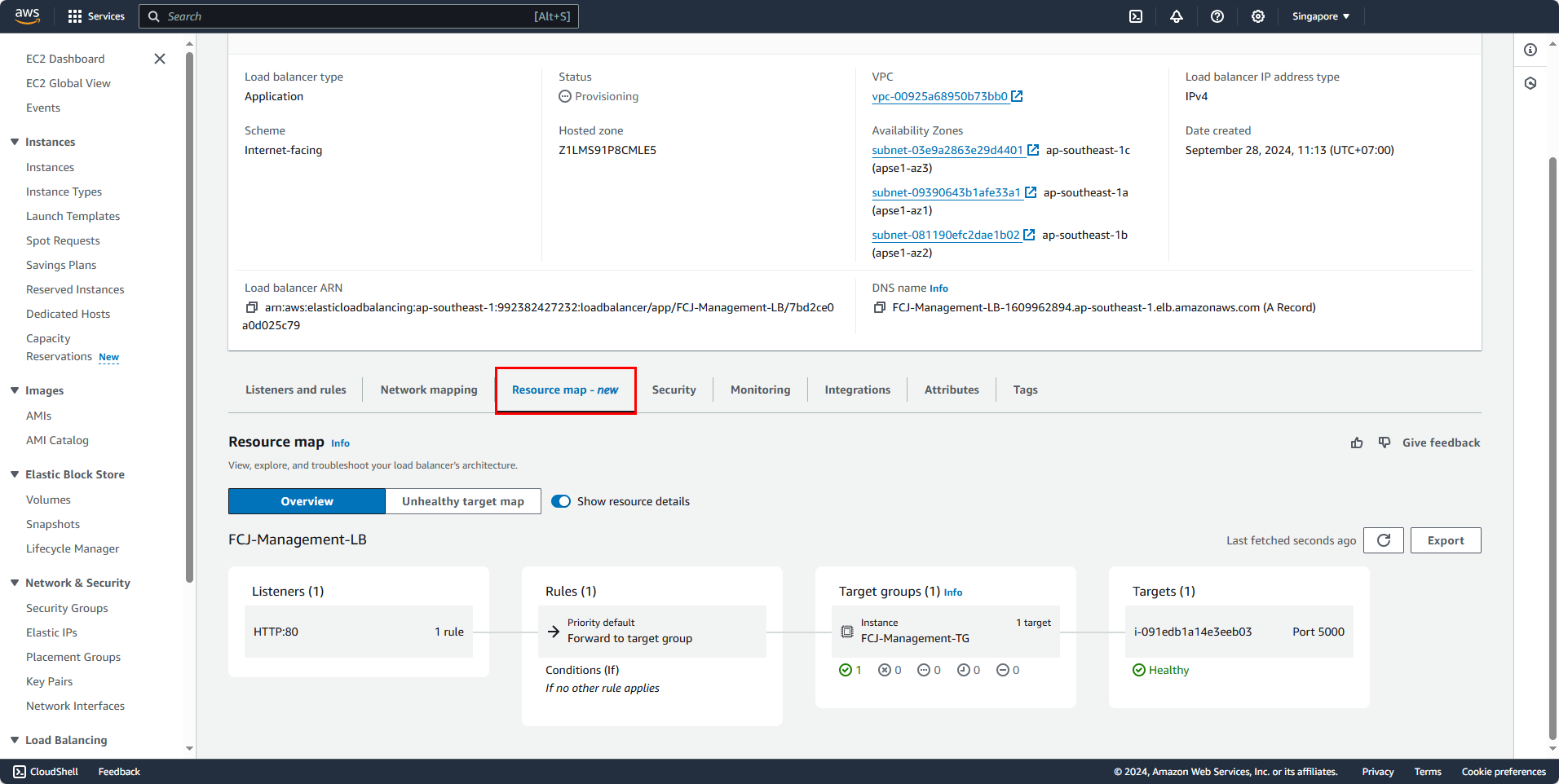 Create Load Balancer :: DEPLOYING FCJ MANAGEMENT APPLICATION WITH AUTO SCALING GROUP.